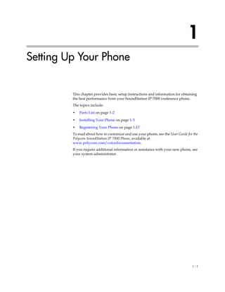 Polycom soundstation ip7000 set up guide | PDF