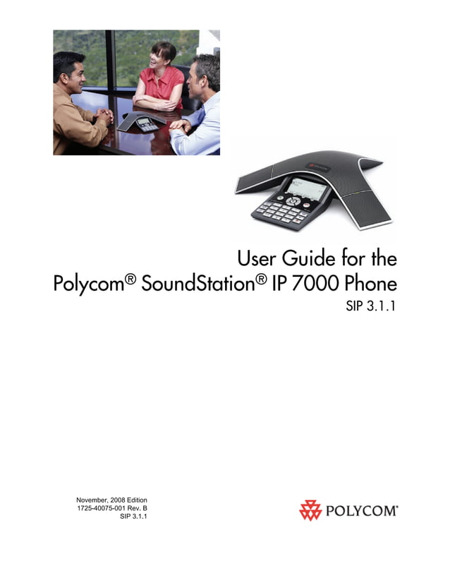 Polycom soundstation ip7000 user guide | PDF