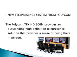 Polycom Tpx Hd 306 M | PPT | Cameras and Camcorders | Consumer Electronics