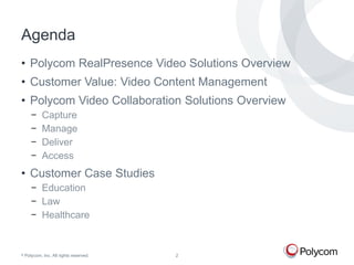 Polycom - Video Vendor Event 19 juni 2012 - Long | PDF