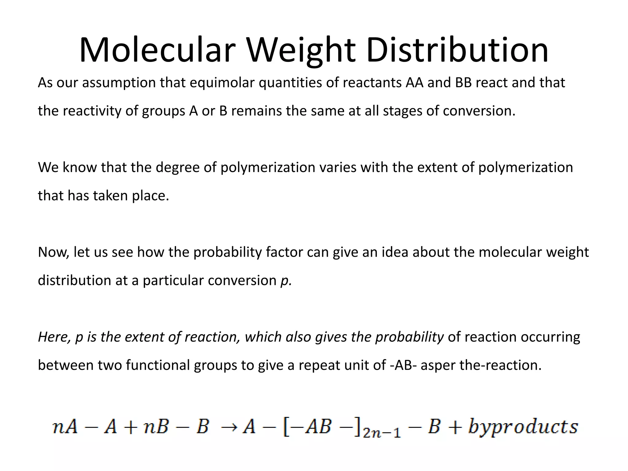 Kinetics of Polycondensation | PPTX