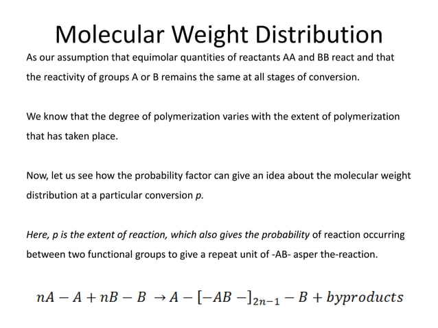 Kinetics of Polycondensation | PPTX | Chemistry | Science