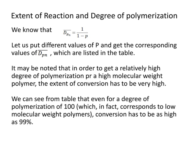 Kinetics of Polycondensation | PPTX | Chemistry | Science