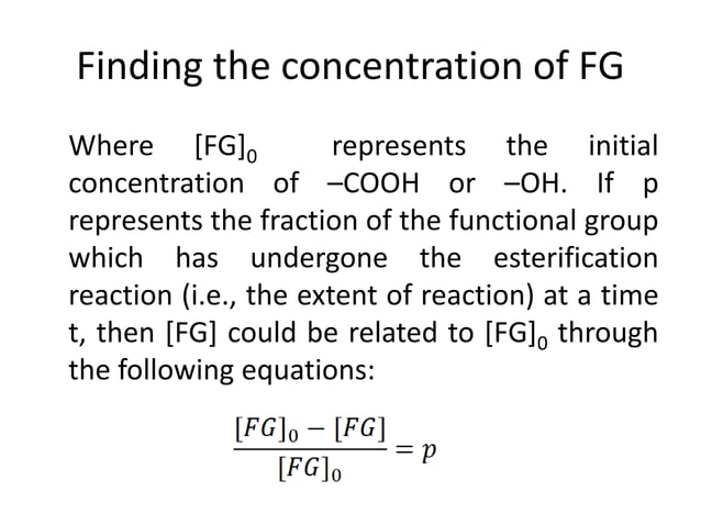 Kinetics of Polycondensation | PPTX | Chemistry | Science