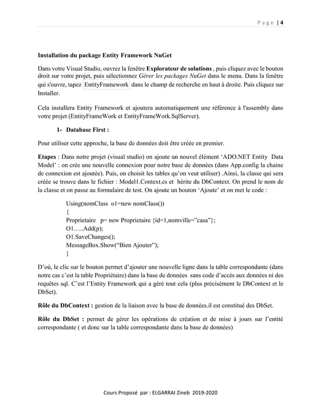 Entityframeworkdb First Pdf 