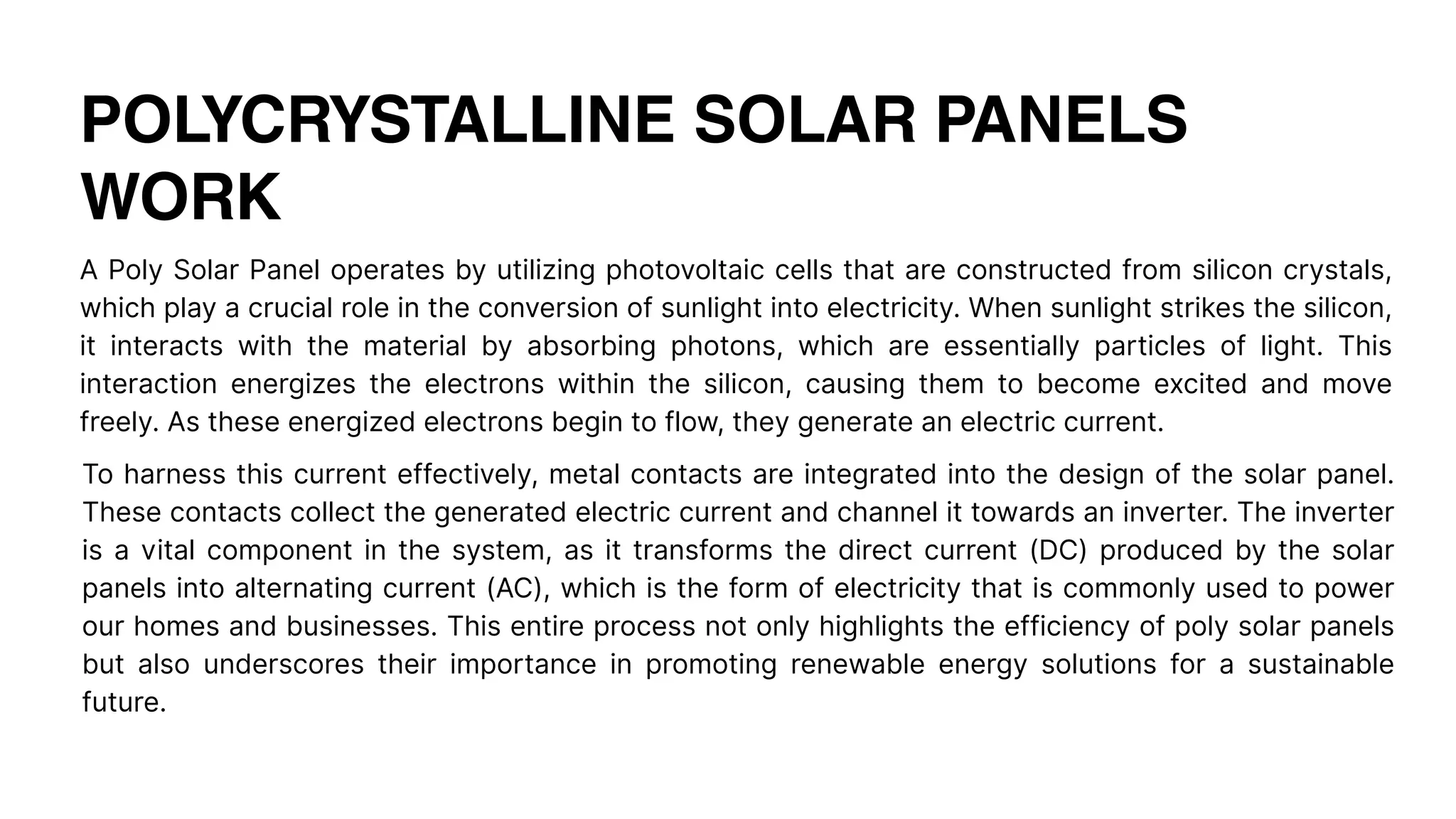 Polycrystalline Solar Panels for Homes & Businesses | PDF