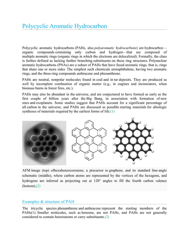 Polycyclic aromatic hydrocarbon | PDF | Chemistry | Science