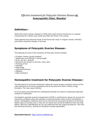 Polycystic ovarian disease | DOC