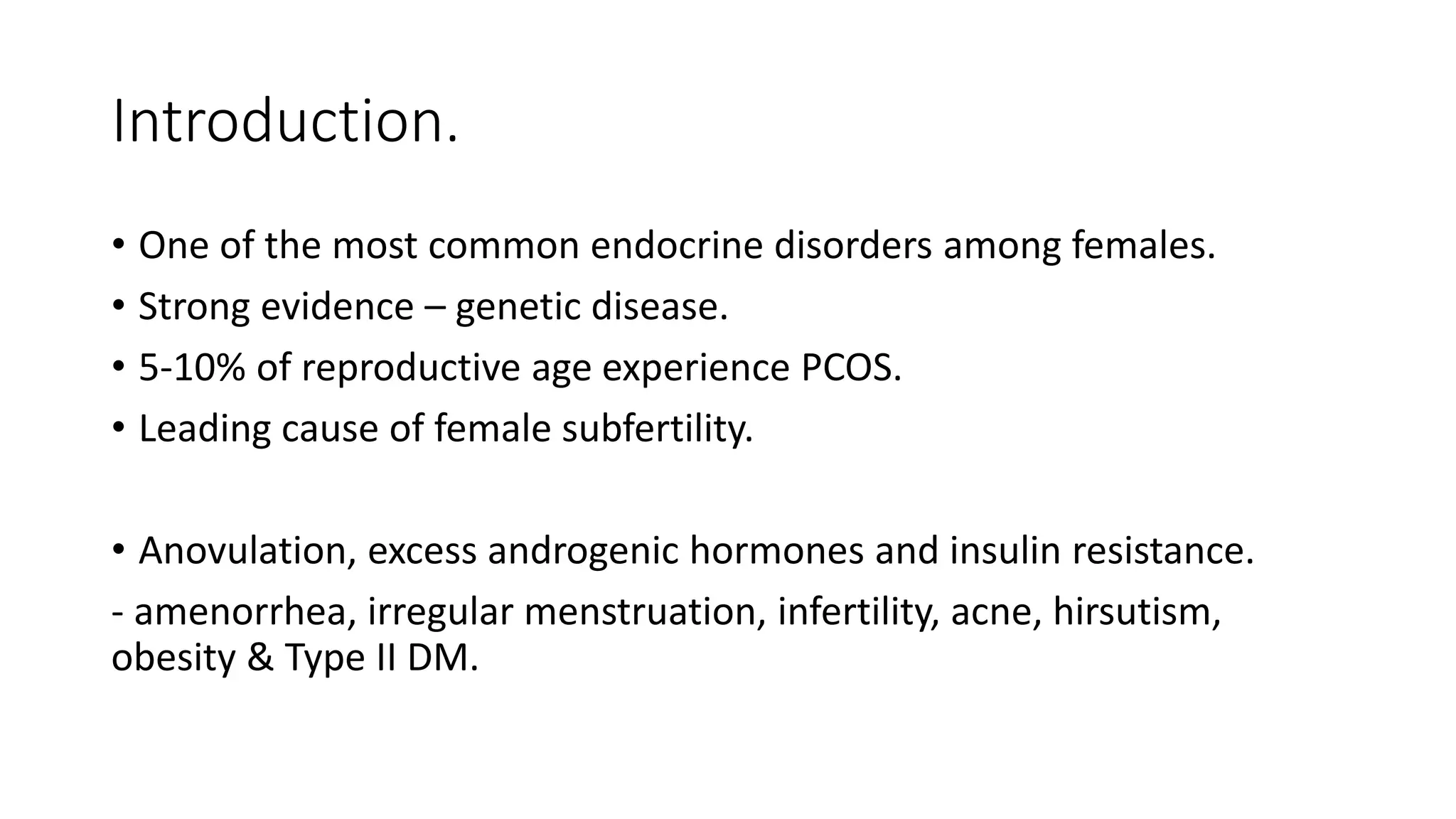 Polycystic ovarian syndrome & amenorrhea | PPTX