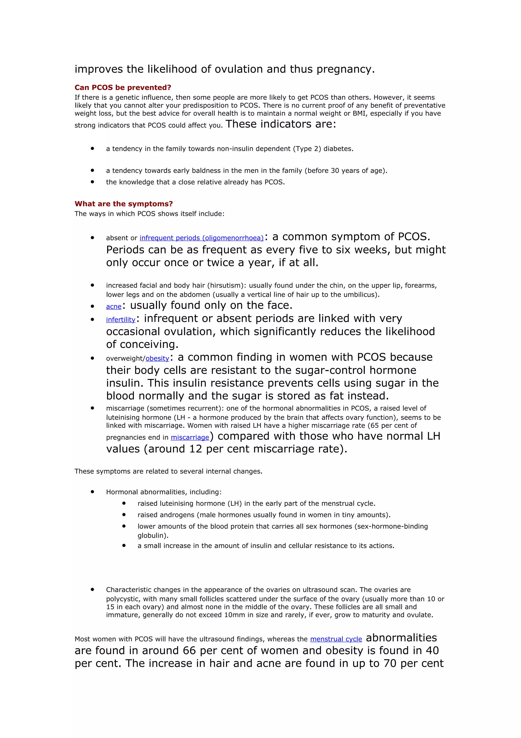 Polycystic Ovary Syndrome | DOC