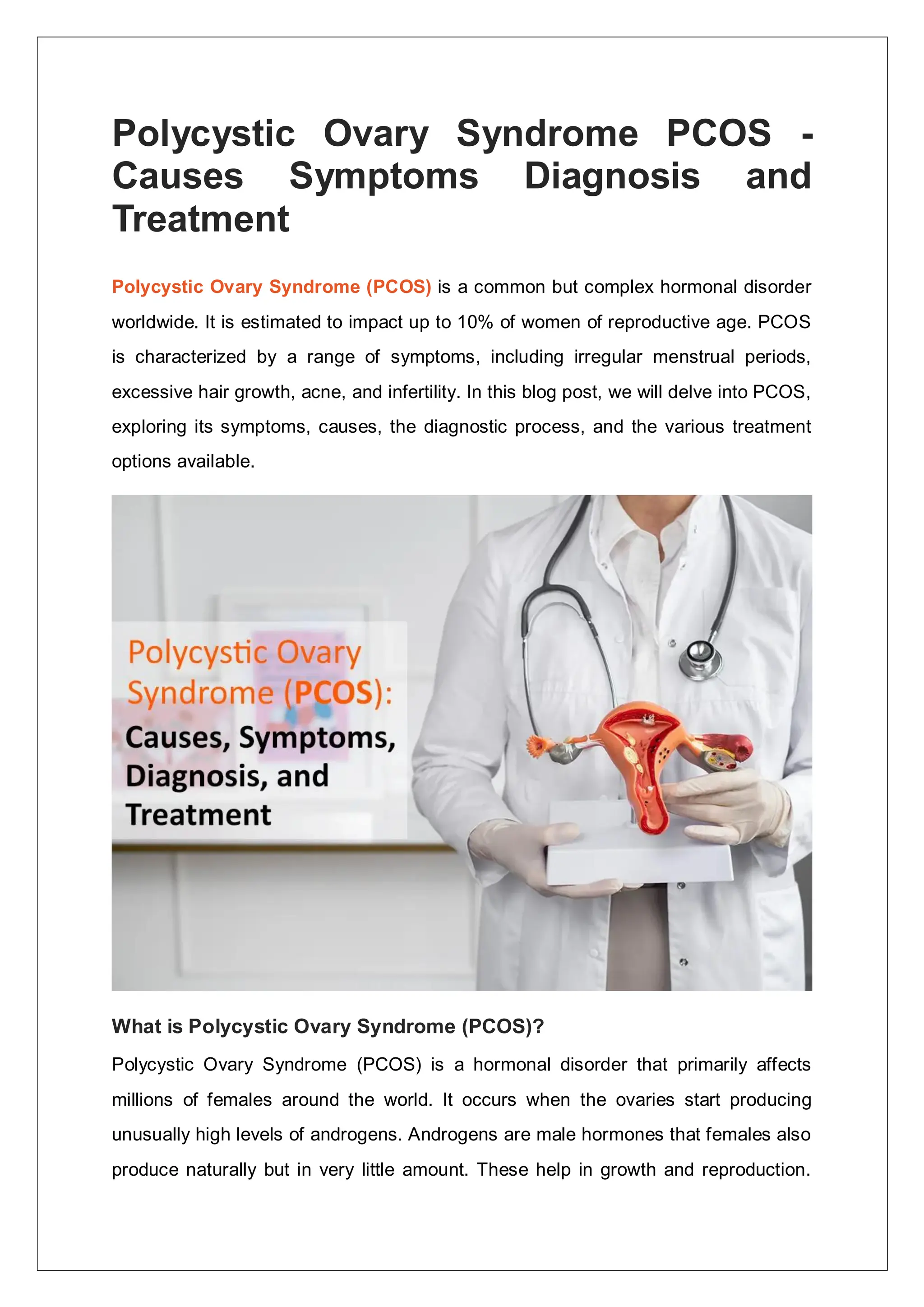 Polycystic Ovary Syndrome PCOS - Causes, Symptoms, Diagnosis and ...