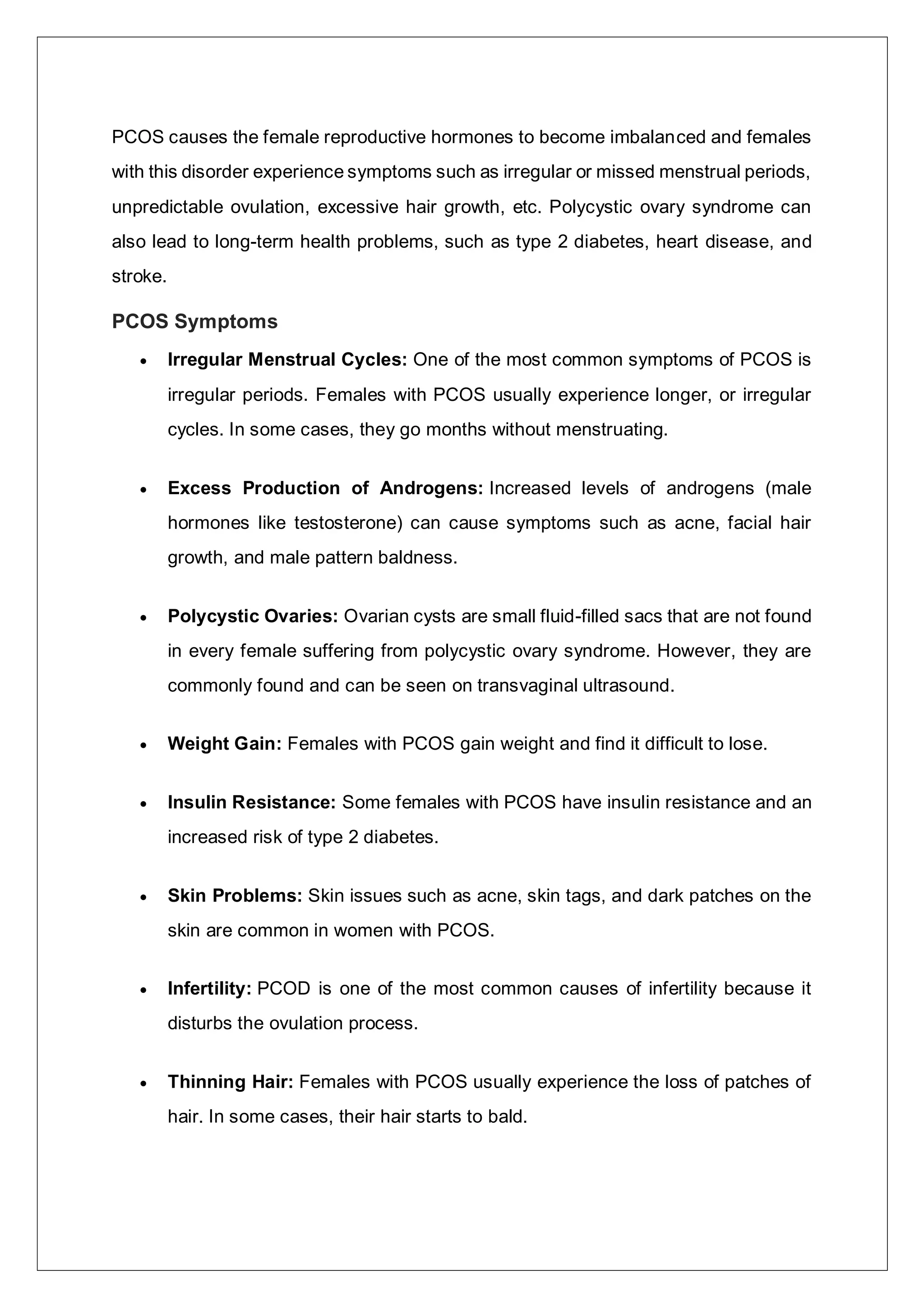 Polycystic Ovary Syndrome PCOS - Causes, Symptoms, Diagnosis and ...