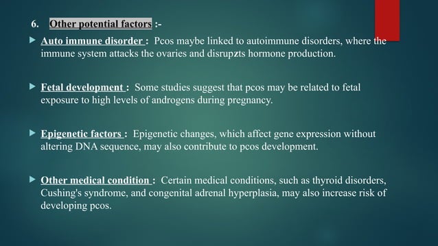 Polycystic ovary syndrome for nursing students | PPT