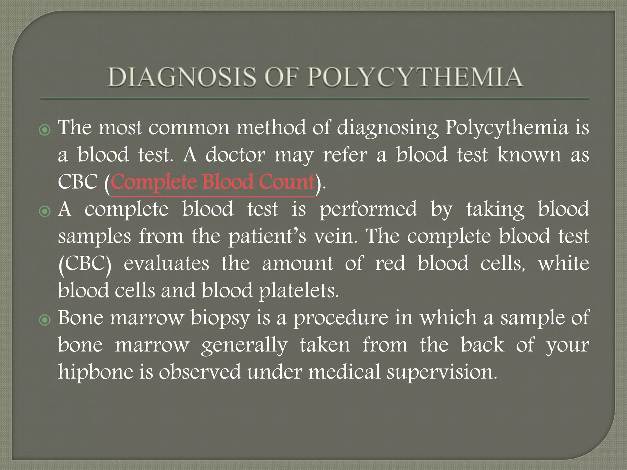 Polycythemia: Causes, symptoms, diagnosis and treatment | PPTX | Blood ...