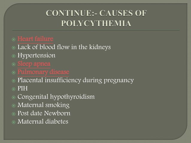 Polycythemia: Causes, symptoms, diagnosis and treatment