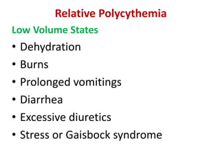 Polycythemia by Dr. Sookun Rajeev Kumar | PPTX