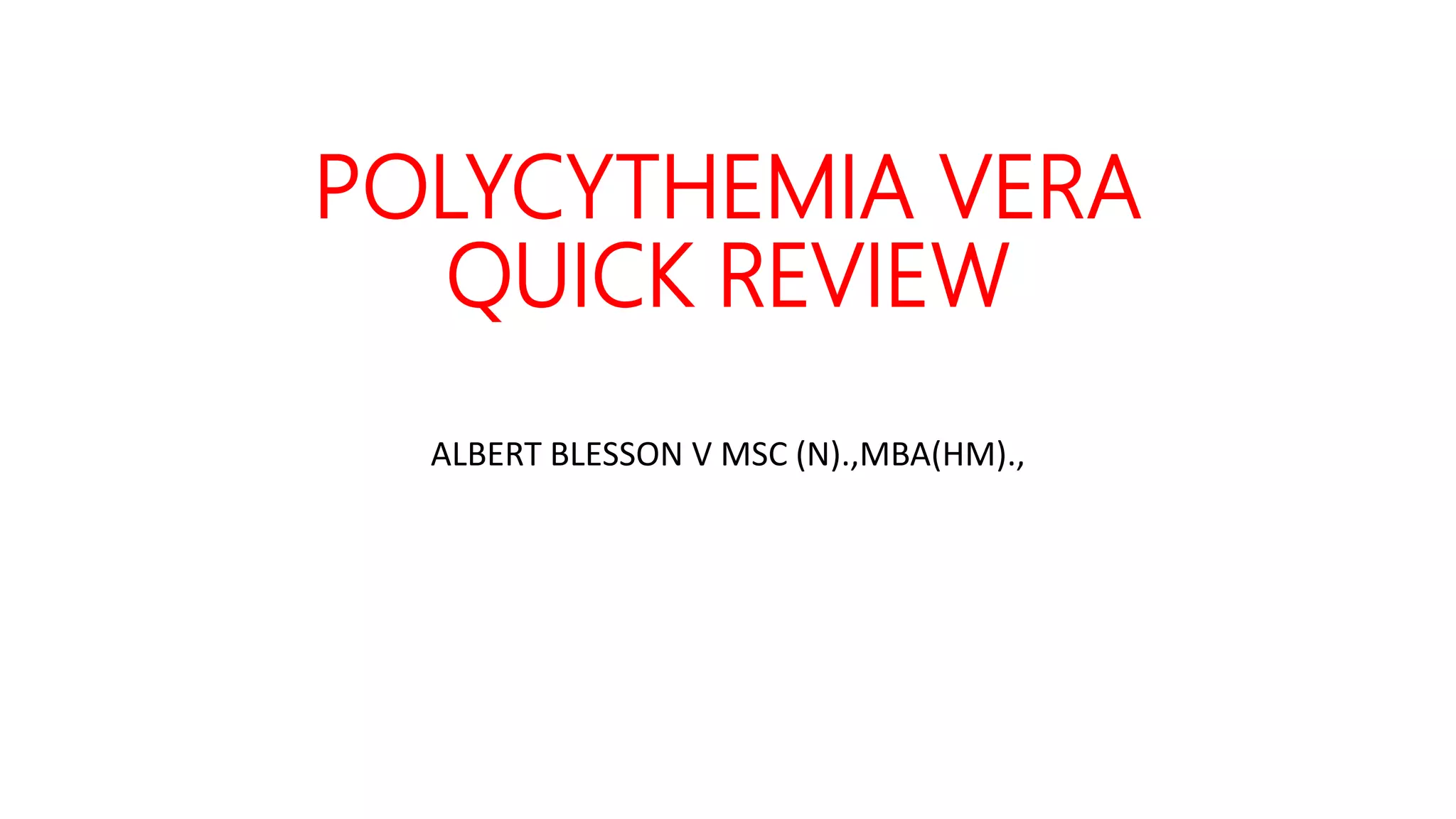 Polycythemia | PPT