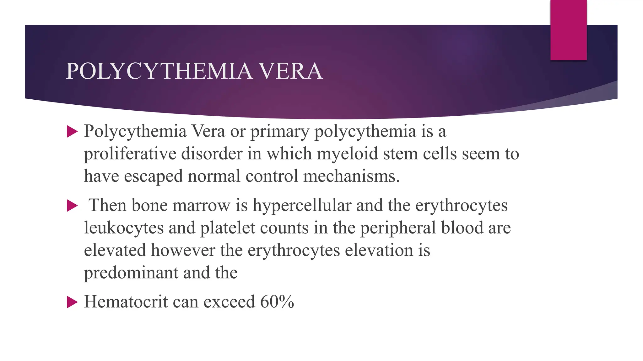 polycythemia. presentation for semcurriculum | PPTX