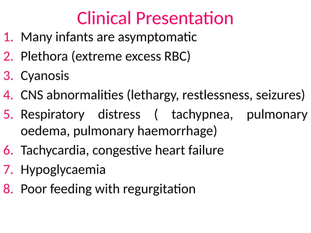Polycythemia. in neonates immediately after birth | PPTX