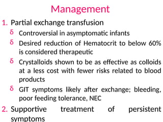 Polycythemia. in neonates immediately after birth | PPTX