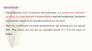 Polycythemia vera | PPTX | Blood Disorders | Diseases and Conditions