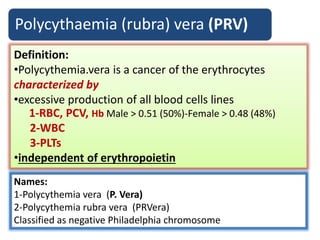 Polycythemia VERA.ppt | Blood Disorders | Diseases and Conditions
