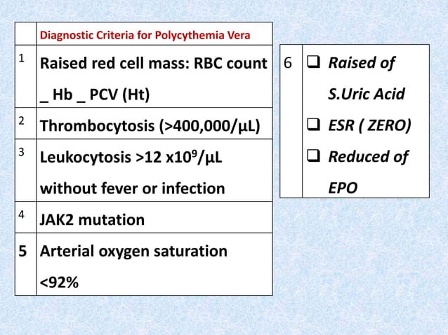 Polycythemia VERA.ppt | Blood Disorders | Diseases and Conditions