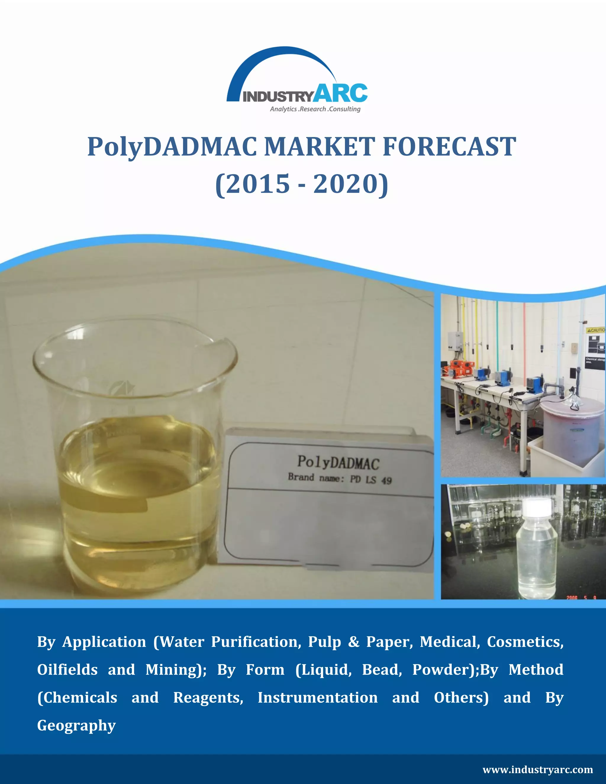 PolyDADMAC are the main source of water purification and treatment ...
