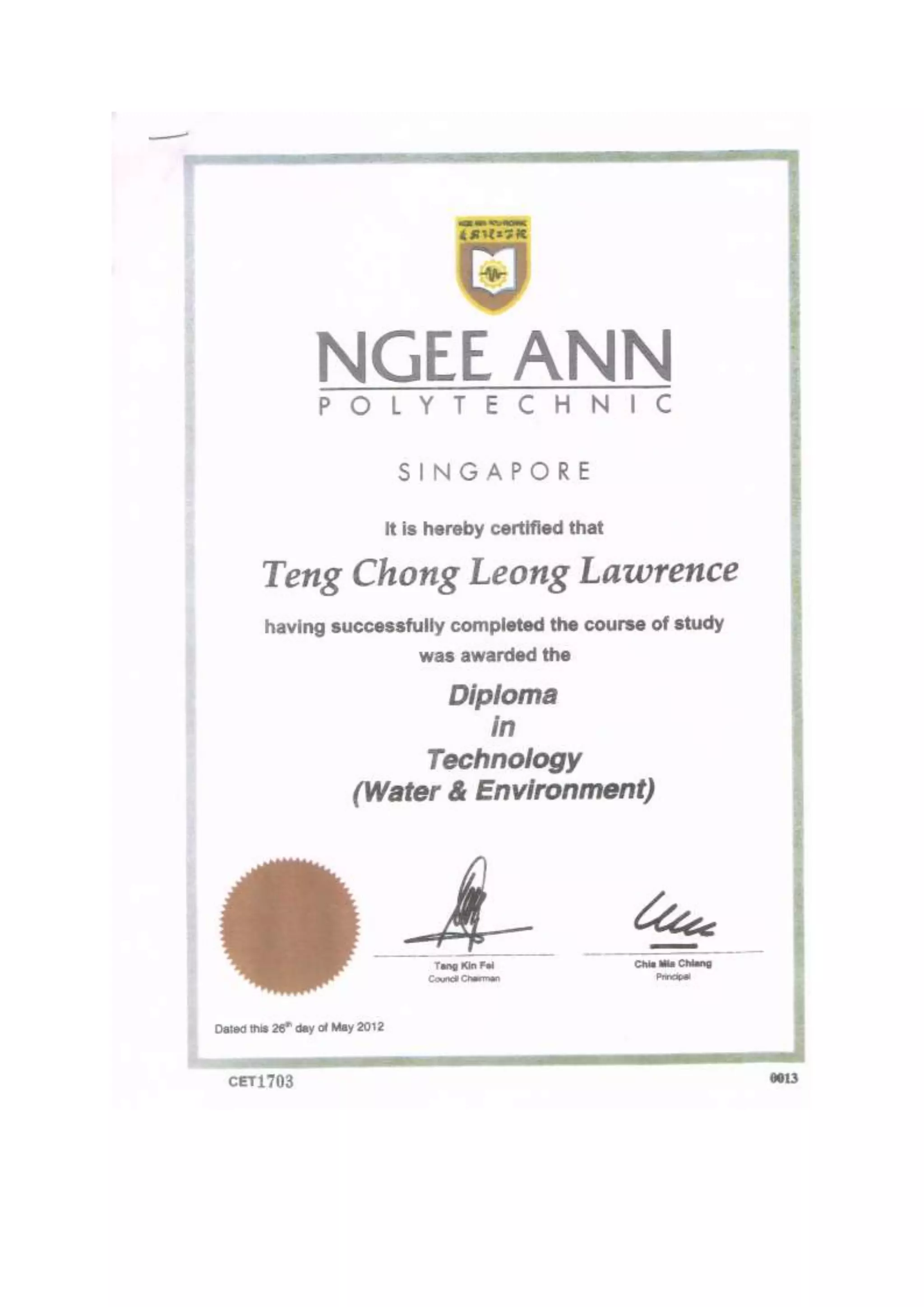 My Polytechnic Diploma and Transcripts | DOCX | Undergraduate Education ...