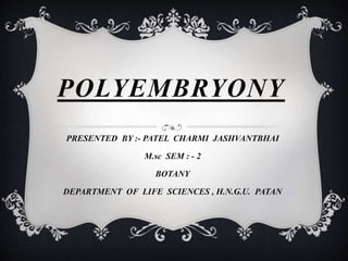 Polyembryony | PPTX