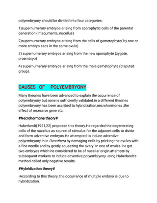 Polyembryony | PDF