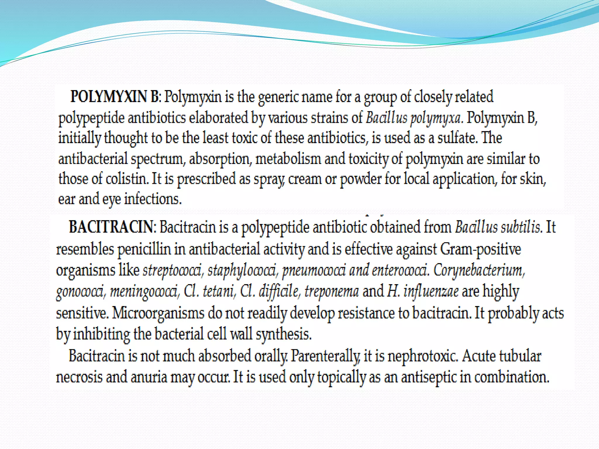 Polyenes & polypeptides antibiotics | PPTX