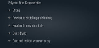 Polyester fiber and its properties | PDF