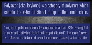 Polyester fiber and its properties | PDF