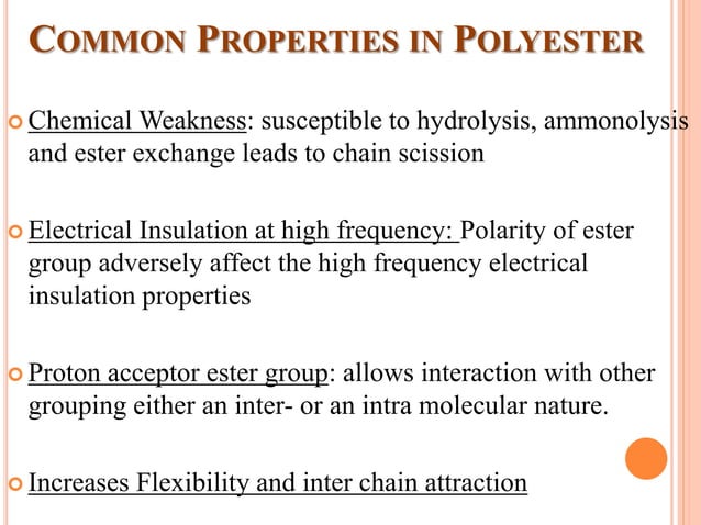 Polyester - A Speciality Polymer | PPTX