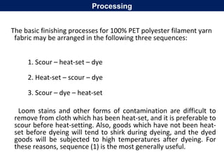 Polyester fiber processing | PPT