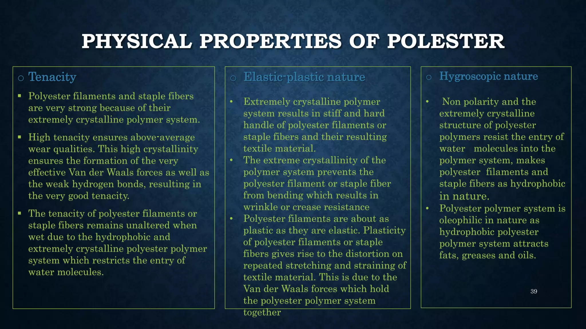 Polyester fibre. | PPTX