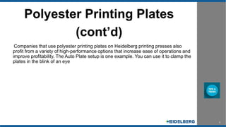 Printing with Polyester Printing Plates | PPTX
