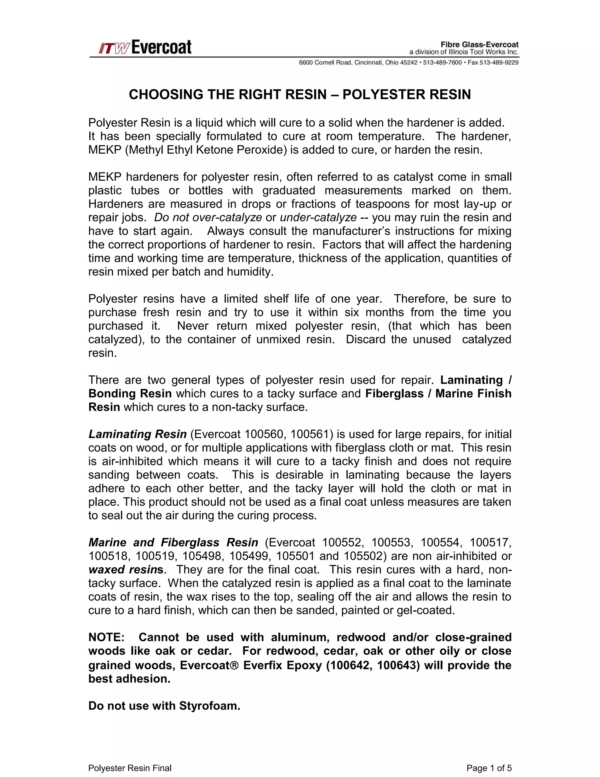 Polyester resin final | PDF