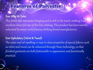 Polyester & uses of polyester | PPTX