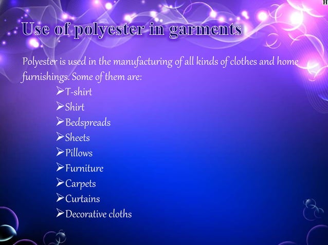 Polyester & uses of polyester | PPTX