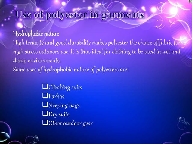 Polyester & uses of polyester | PPTX