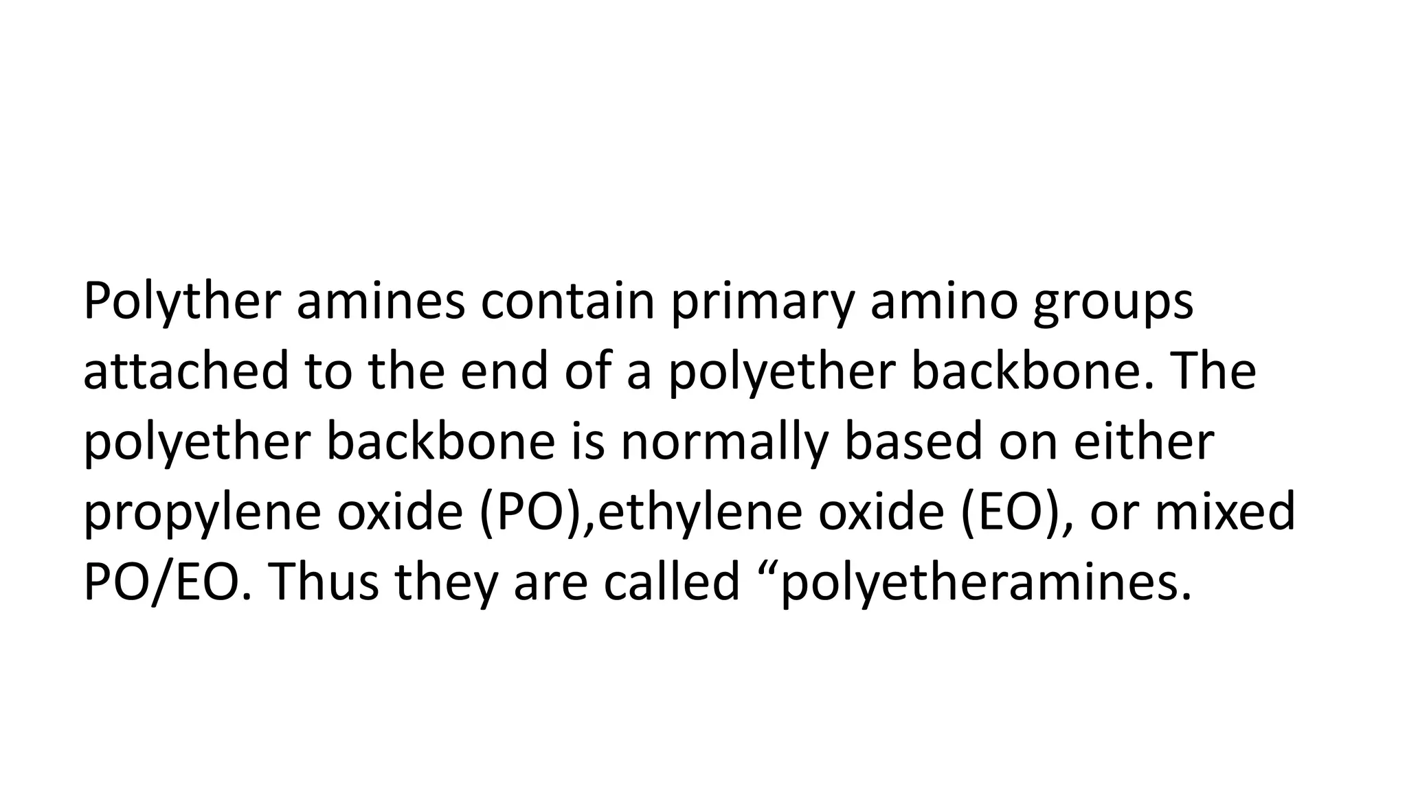 Polyether amine | PDF