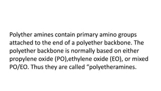 Polyether amine | PDF