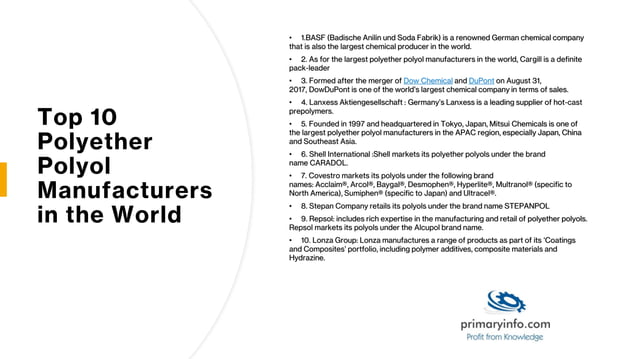 Polyether polyols | PDF | Commodities | Economy
