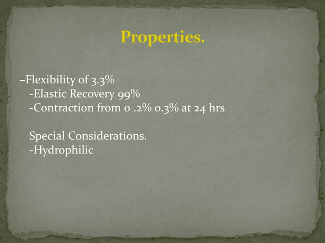 Polyethers and polysulfides | PDF | Dental Health | Diseases and Conditions
