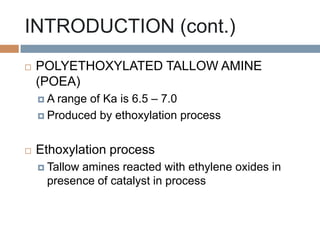 Polyethoxylated tallow amine (poea) | PPTX