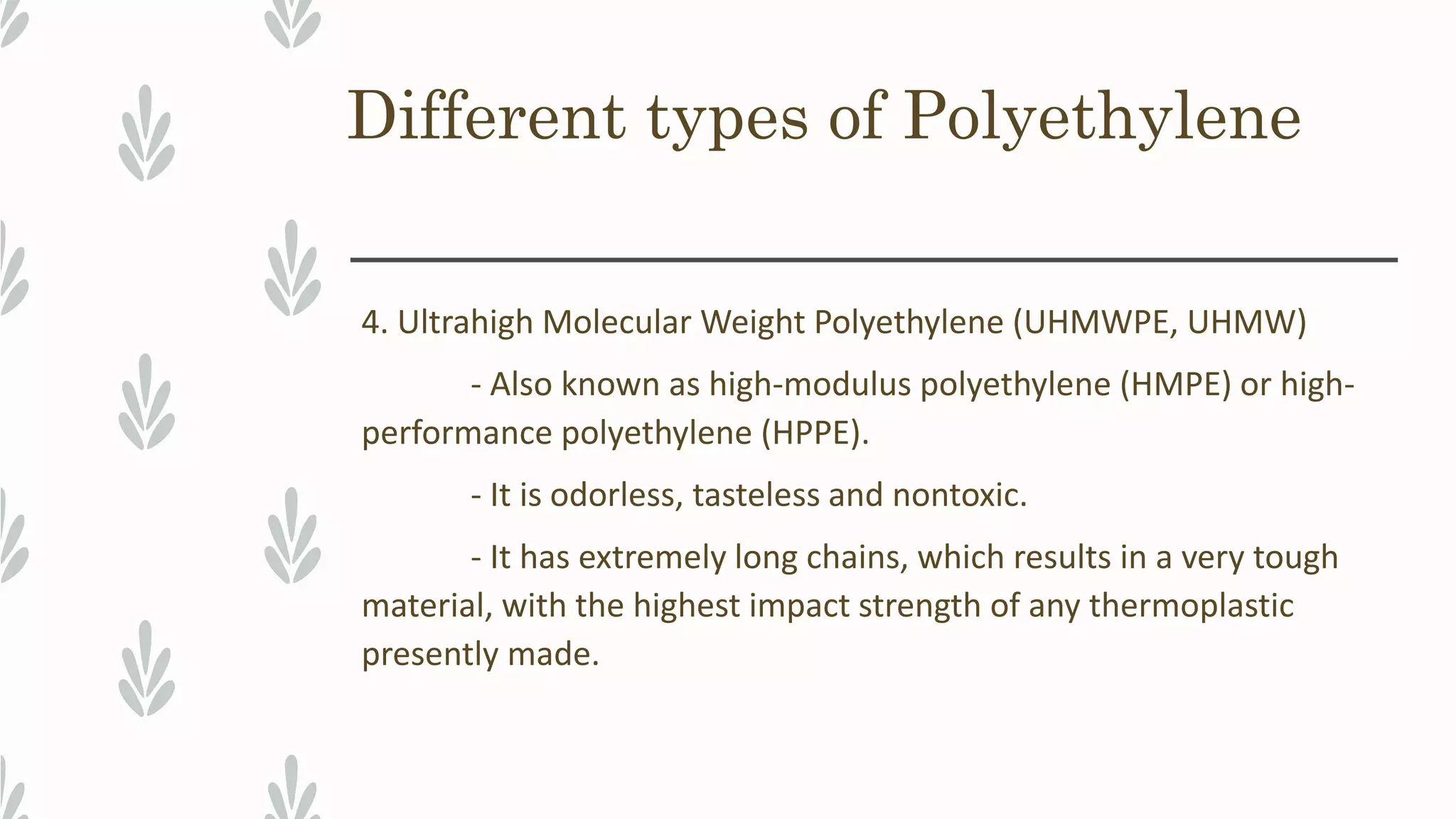 Polyethylene | PPTX