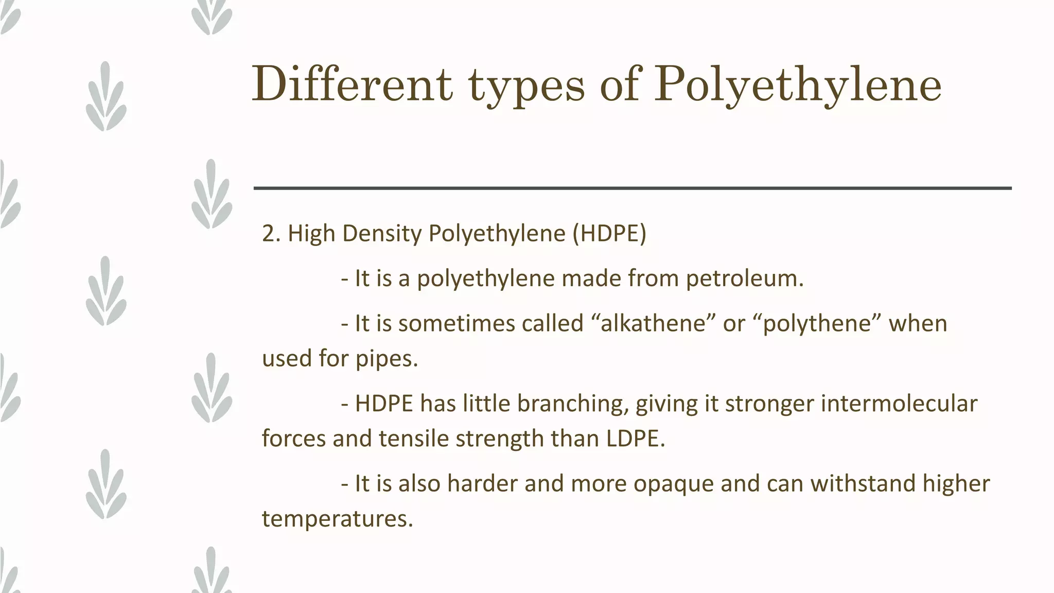 Polyethylene | PPTX