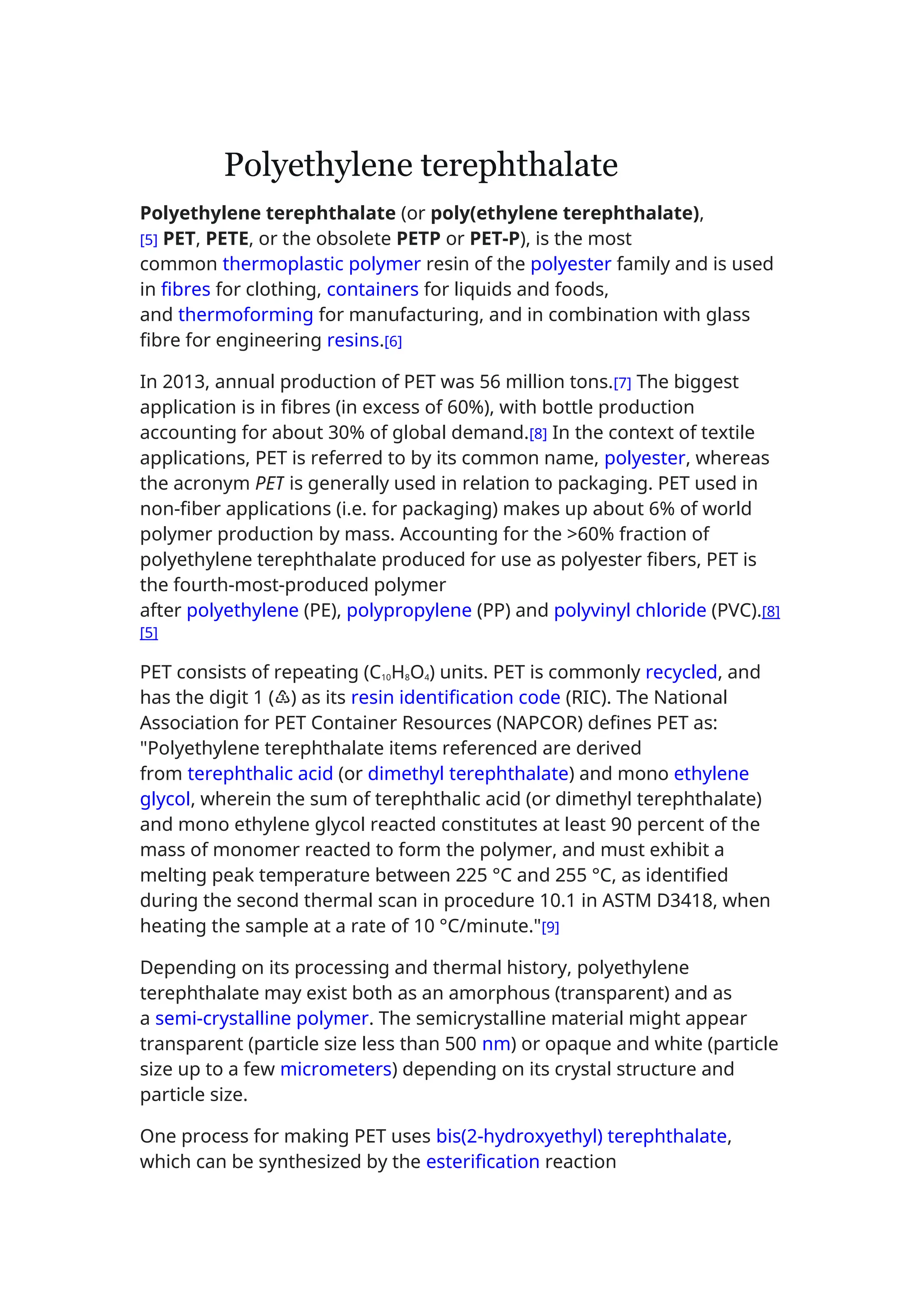 Polyethylene terephthalate.com companiy | DOCX